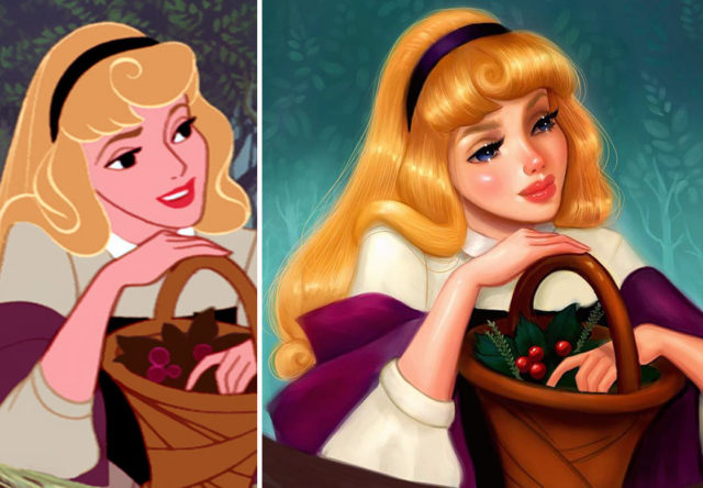 Disney Princesses Repainted In A Unique Style By Isabelle Staub | DeMilked