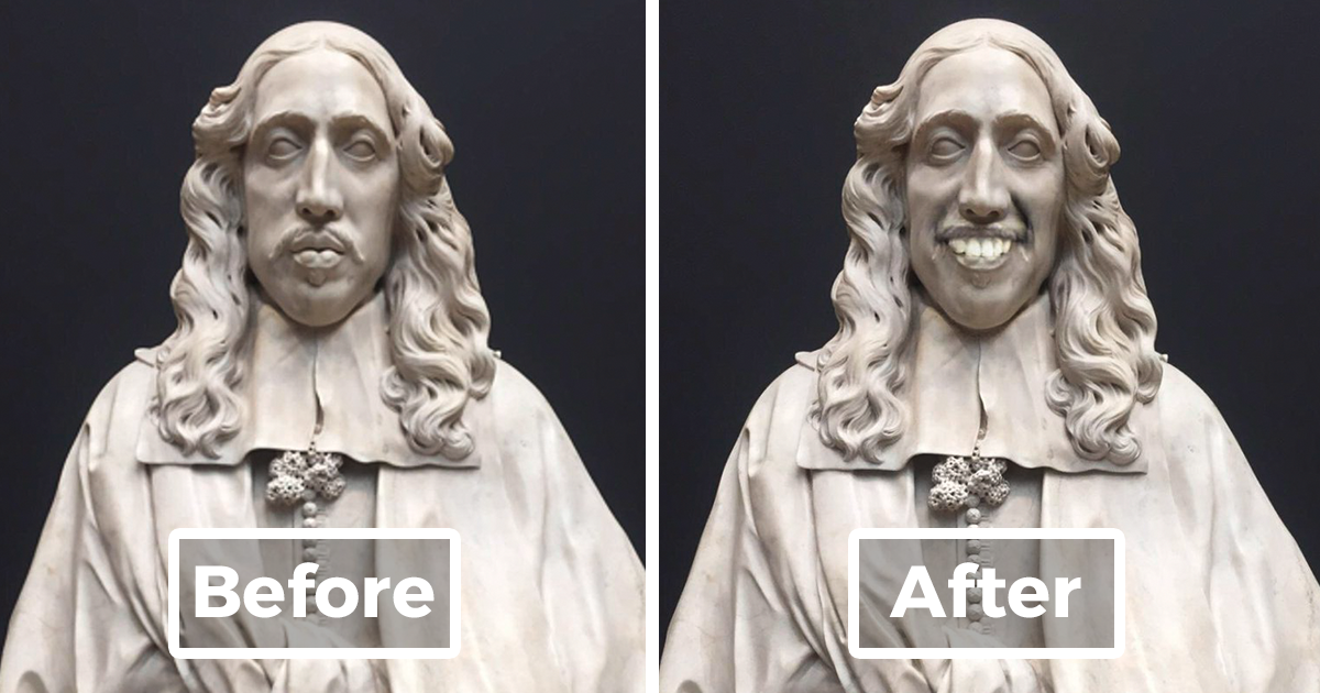 Designer Uses FaceApp To Put Smiles On Serious Classical Art In ...