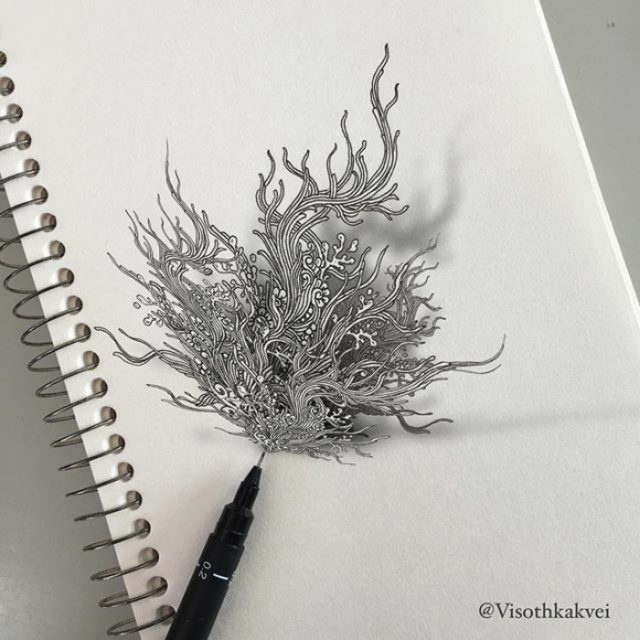 This Cambodian Artist Took Doodling To The Next Level | DeMilked