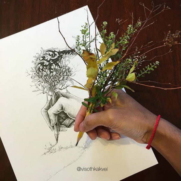 This Cambodian Artist Took Doodling To The Next Level | DeMilked