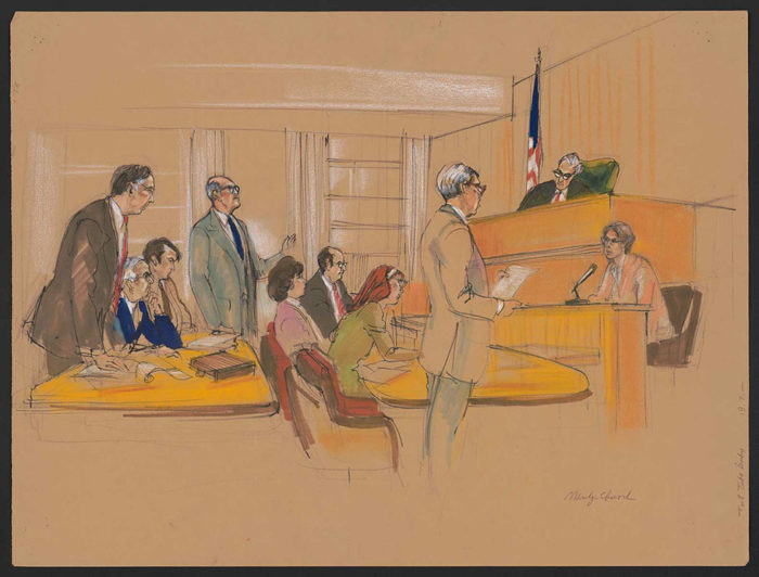 10+ Rare Courtroom Sketches From Most Infamous Trials Where No Cameras ...