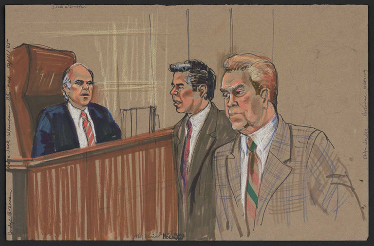 10+ Rare Courtroom Sketches From Most Infamous Trials Where No Cameras ...