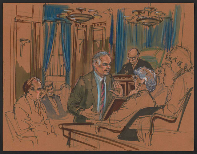 10+ Rare Courtroom Sketches From Most Infamous Trials Where No Cameras ...