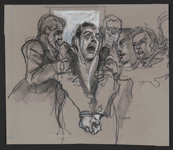 10+ Rare Courtroom Sketches From Most Infamous Trials Where No Cameras ...