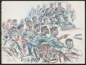 10+ Rare Courtroom Sketches From Most Infamous Trials Where No Cameras ...