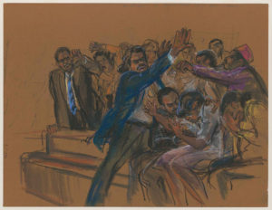 10+ Rare Courtroom Sketches From Most Infamous Trials Where No Cameras ...