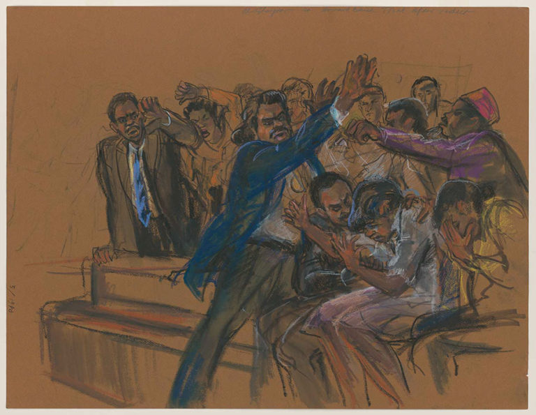 10+ Rare Courtroom Sketches From Most Infamous Trials Where No Cameras ...