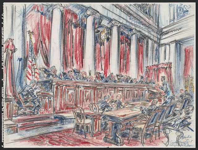 10+ Rare Courtroom Sketches From Most Infamous Trials Where No Cameras ...