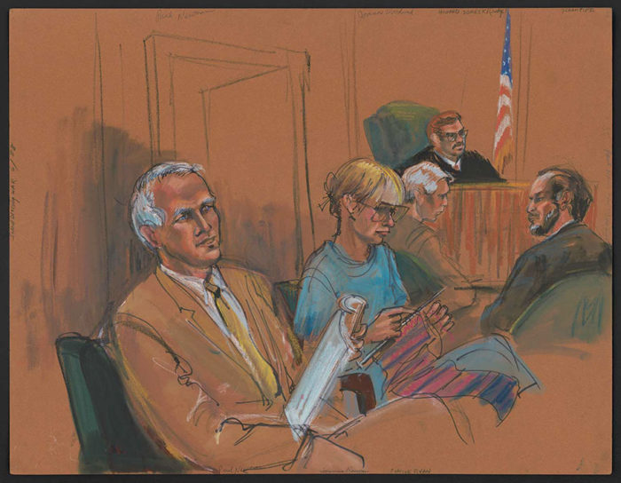 10+ Rare Courtroom Sketches From Most Infamous Trials Where No Cameras ...