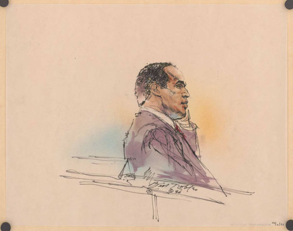 10+ Rare Courtroom Sketches From Most Infamous Trials Where No Cameras ...