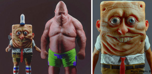 50 Realistic Cartoon Characters You Would Run Away From If You Met In ...