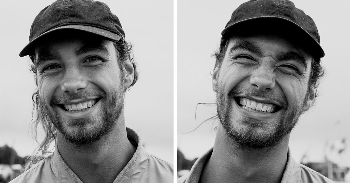 10 Portraits Of Random Strangers Before & After Photographer Kissed ...