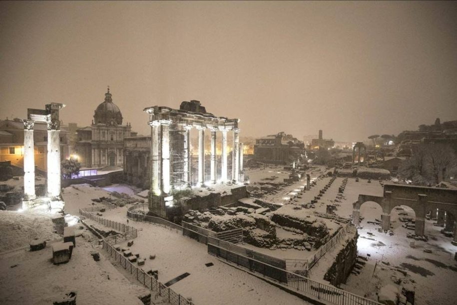 Rare Snowstorm Covers Rome With White Blanket And The Photos Are ...