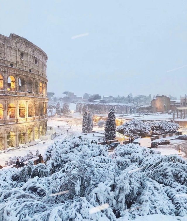 Rare Snowstorm Covers Rome With White Blanket And The Photos Are ...