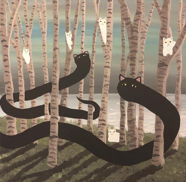 These Surrealist Cat Paintings Are So Weird, It's Hilarious | DeMilked