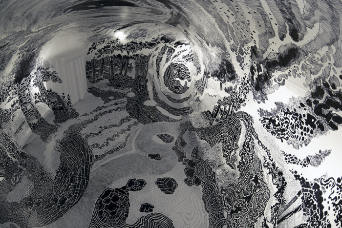 Artist Uses 120 Sharpies To Create A Gigantic 360-Degree Drawing That ...