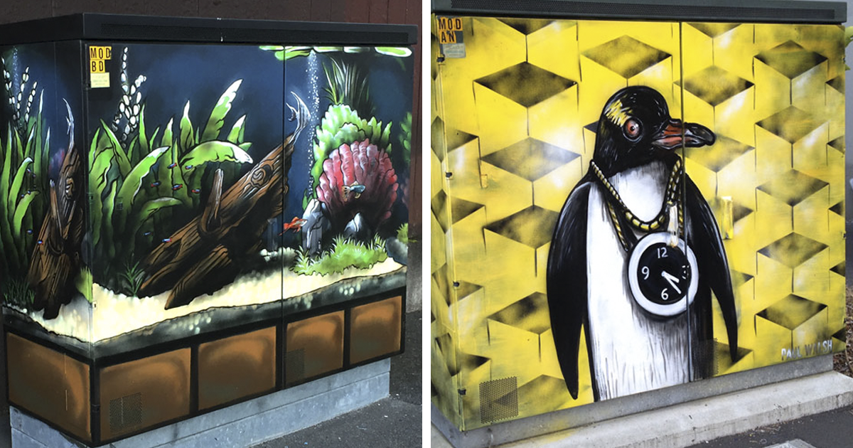 New Zealand Artist Turns Boring Utility Boxes Into Works Of Art | DeMilked
