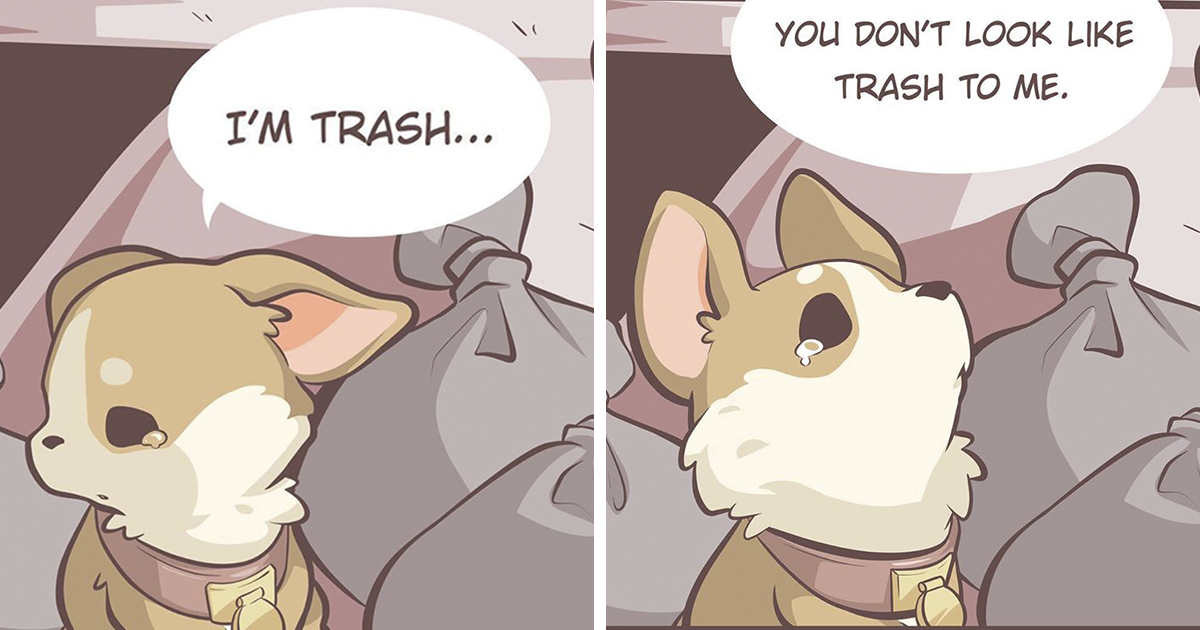 This Comic About An Unwanted Corgi And A Lonely Kitten Becoming Friends ...