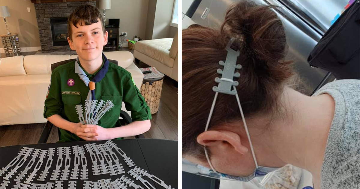 Boy Scout Creates Ear Guard For People Who Feel Pain From Wearing Face ...