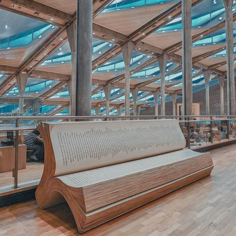 This Amazing Bench In The Library Of Alexandria Is Inscribed With ...