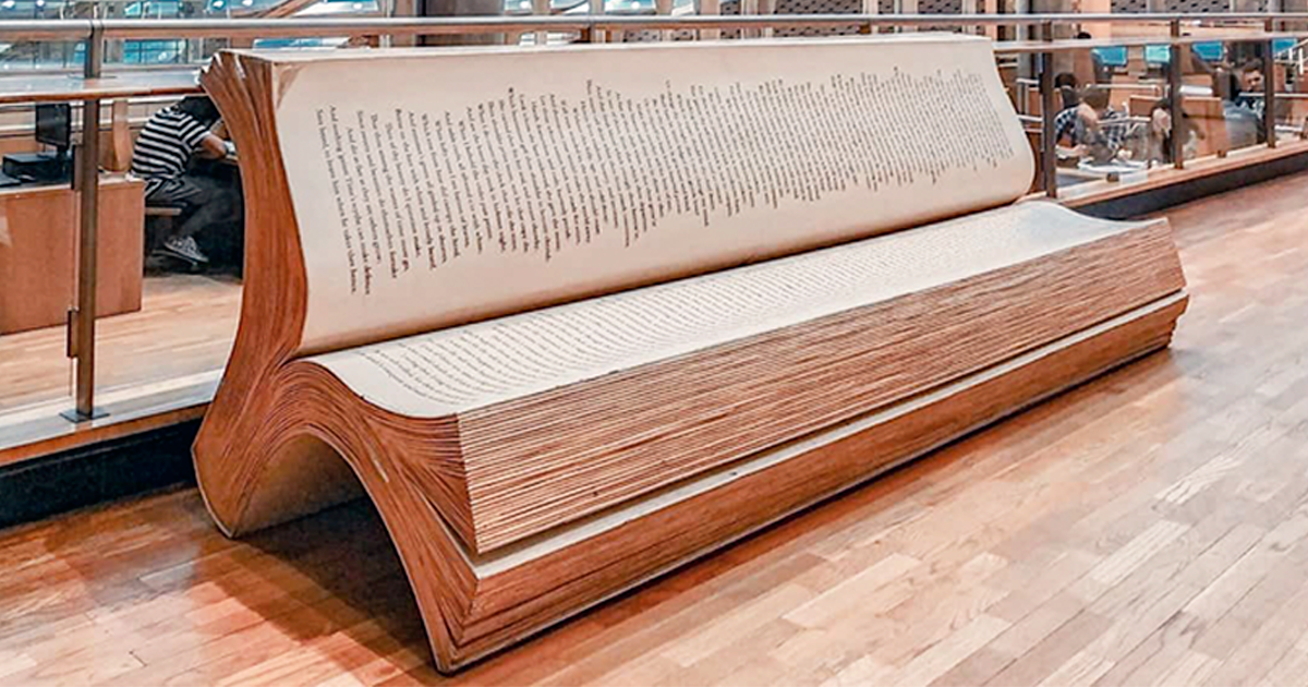 This Amazing Bench In The Library Of Alexandria Is Inscribed With ...