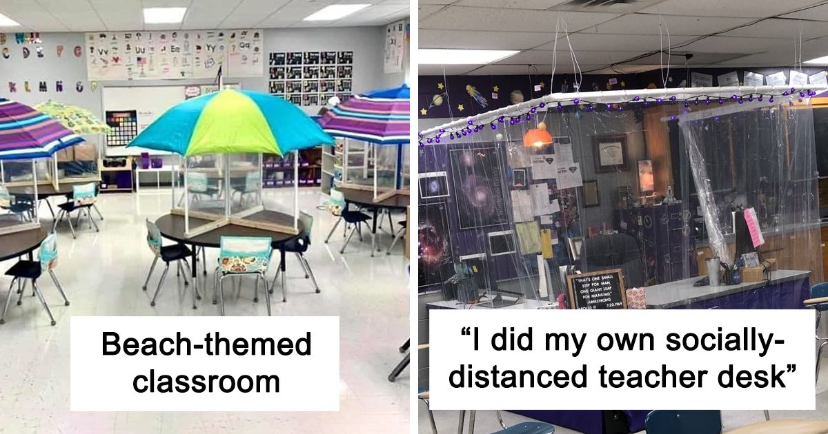 20 Creative Teachers Who Made Socially Distanced Classrooms Look Less ...