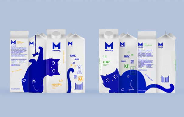 4 Adorable Cat-Inspired Milk Product Packaging Designs By Russian ...