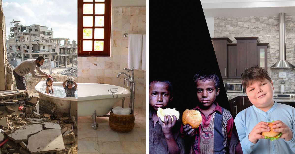 This Artist Creates Eye-Opening Collages That Show The Contrast Between ...