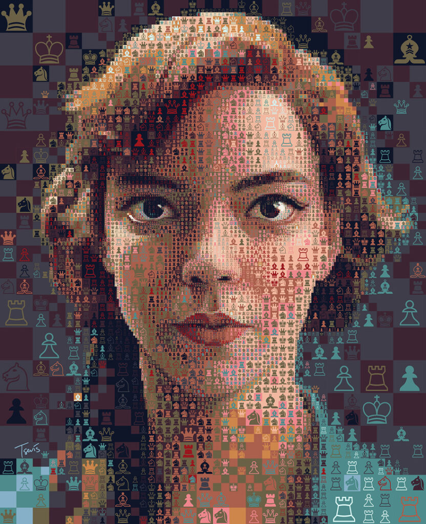 These Mosaics Of Beth Harmon From ‘The Queen’s Gambit’ Were Created ...