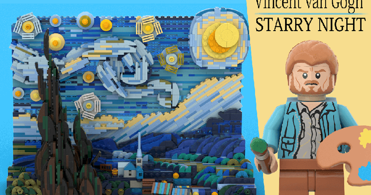 This Man Recreated Vincent Van Gogh’s "The Starry Night" Using LEGO ...