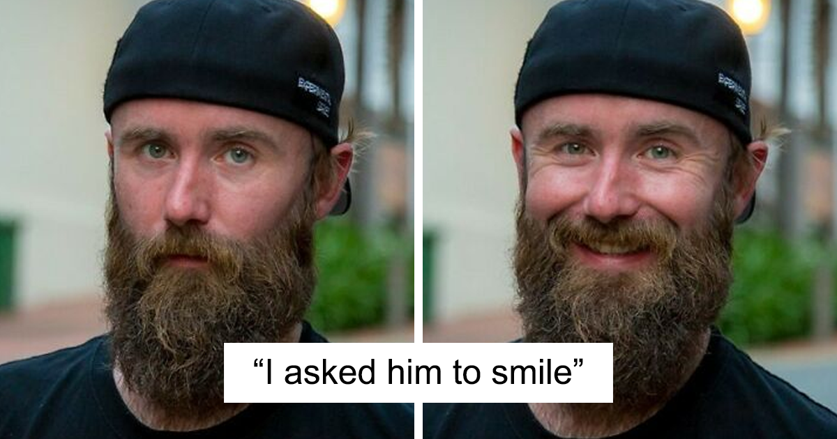 20 Portraits Of People Before And After Photographer Jay Weinstein Asked Them To Smile (New Pics ...