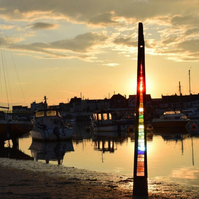 This Artist Inserts Colorful Glasses Into Sea Defence Timber To Create ...