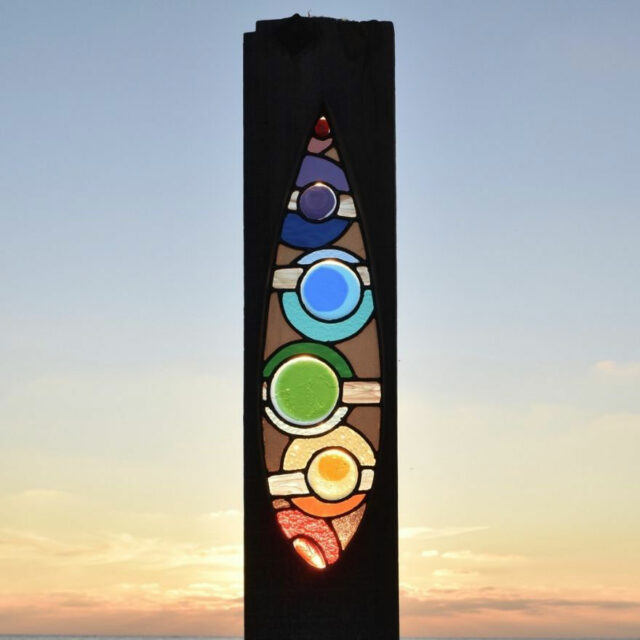 This Artist Inserts Colorful Glasses Into Sea Defence Timber To Create ...