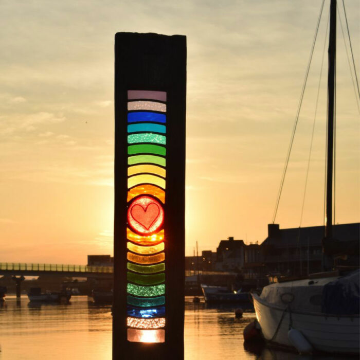 This Artist Inserts Colorful Glasses Into Sea Defence Timber To Create ...