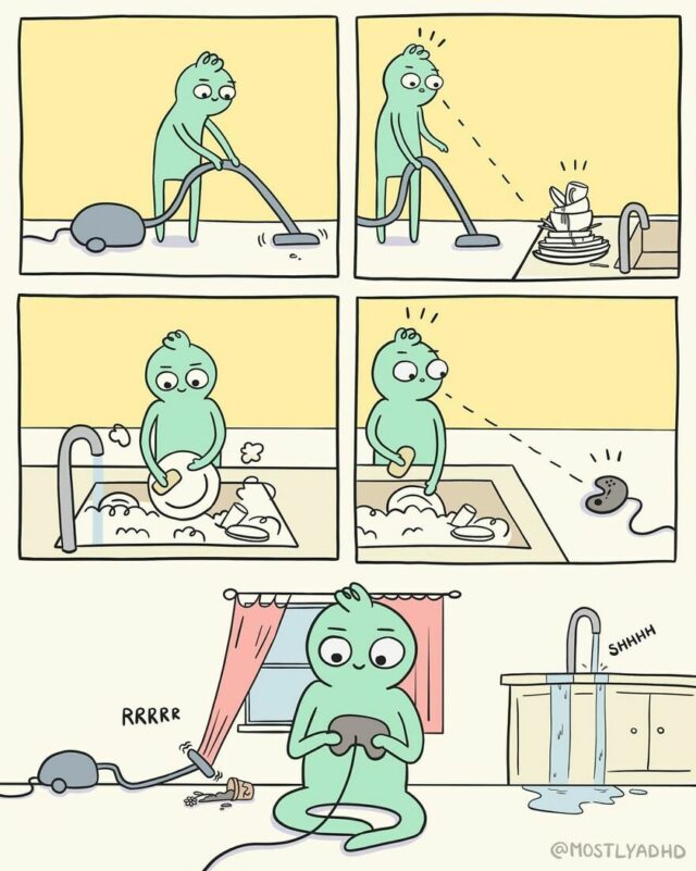 20 Times This Artist Illustrated Their Daily Struggles With ADHD | DeMilked