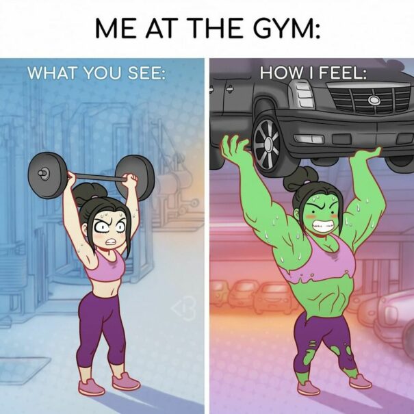 This Fitness Blogger Shows Her Illustration Skills By Creating Funny ...