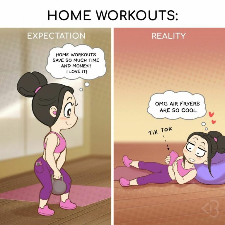 This Fitness Blogger Shows Her Illustration Skills By Creating Funny ...