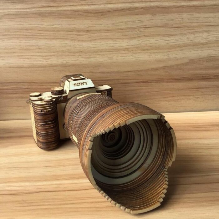 20 Times This Artist Recreated Popular Camera Models By Carving Wood In ...