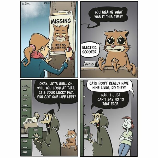 Artist Creates Funny Comics About A Dead Girl And Her Adventures In The ...