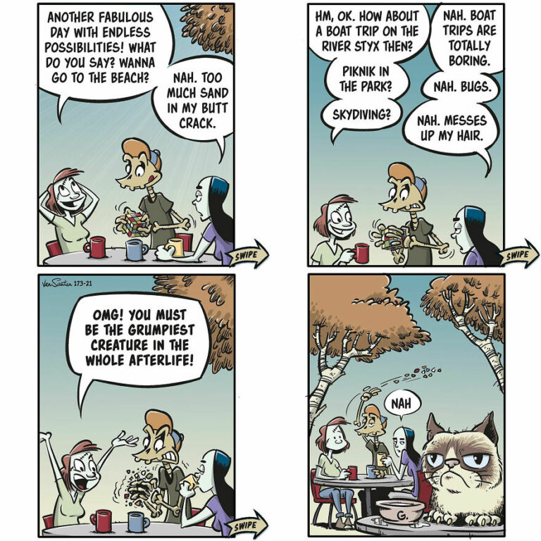 Artist Creates Funny Comics About A Dead Girl And Her Adventures In The ...