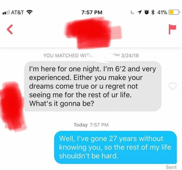 30 Tinder Messages That Might Give You 'The Ick' And The Responses So ...