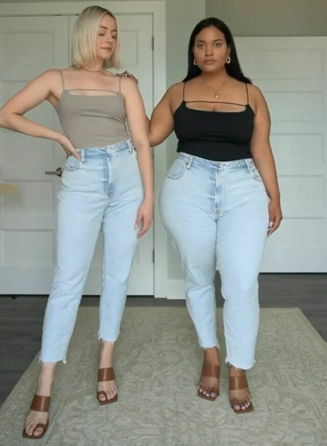 20 Pics By These Two Friends Showing How The Same Outfit Looks On Their ...