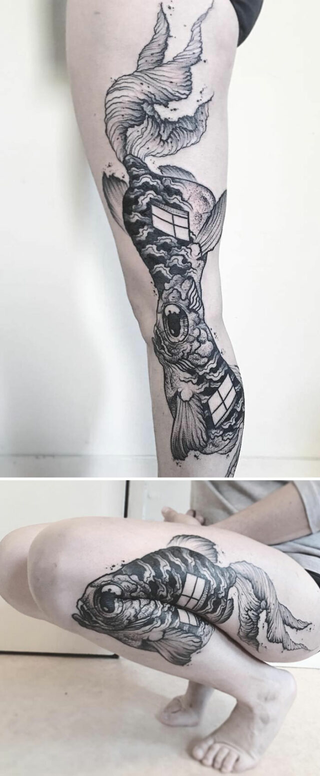 20 Creative Tattoos That Transform Beautifully When People Move Their ...
