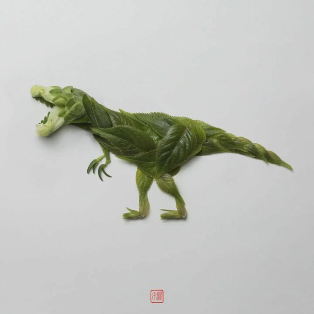 Artist Makes A Dinosaur Series Of Portraits That Are Made By Using ...