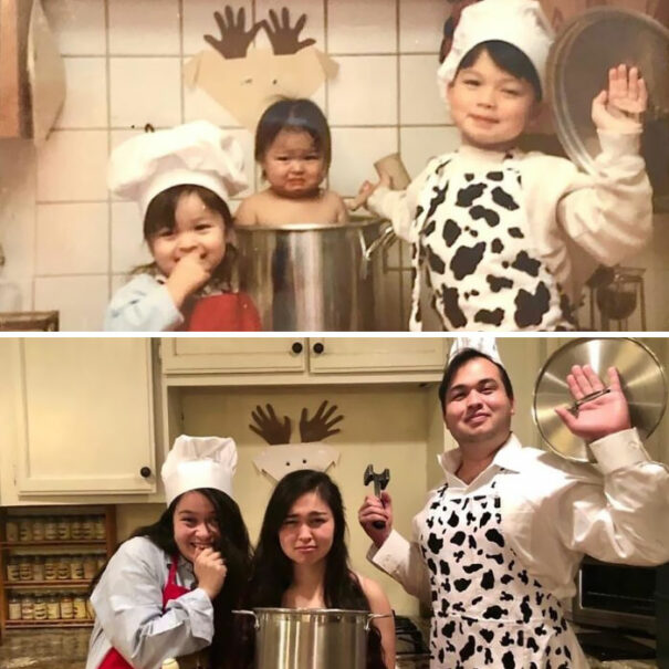 20 Times Folks Decided To Recreate Old Family Photos And It Turned Out ...