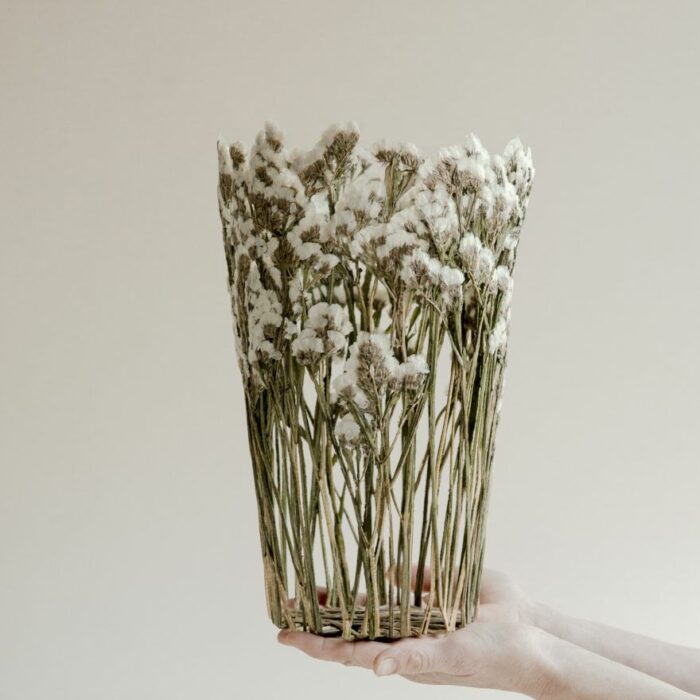 Artist Creates Beautiful Flower Vases Using Dried And Pressed Flowers ...