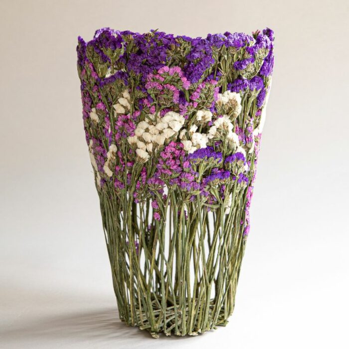 Artist Creates Beautiful Flower Vases Using Dried And Pressed Flowers ...