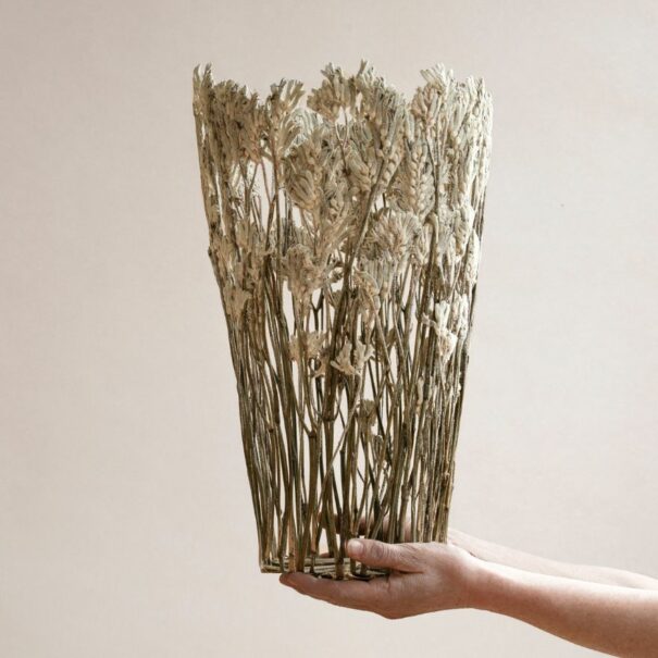 Artist Creates Beautiful Flower Vases Using Dried And Pressed Flowers ...