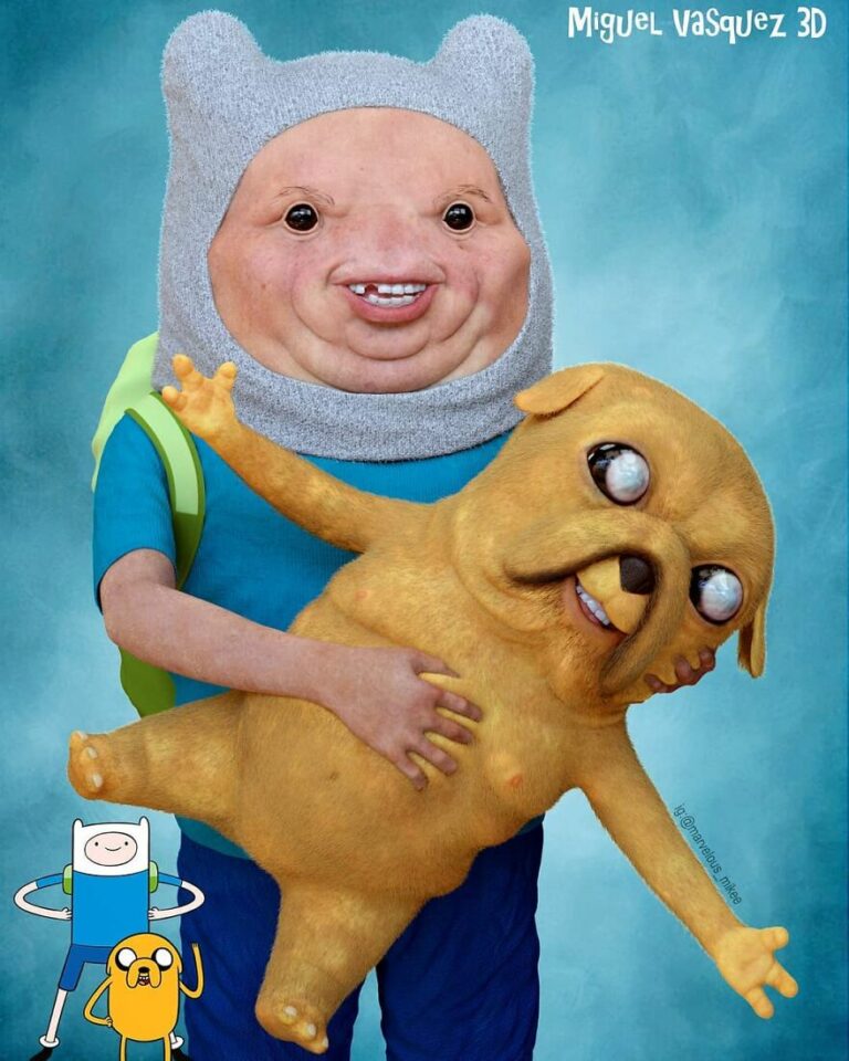 20 Popular Cartoon Characters Given A Disturbing Makeover By This ...