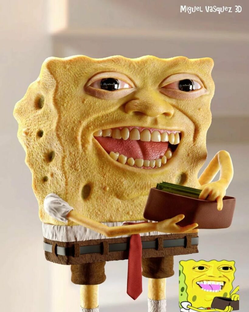 20 Popular Cartoon Characters Given A Disturbing Makeover By This ...